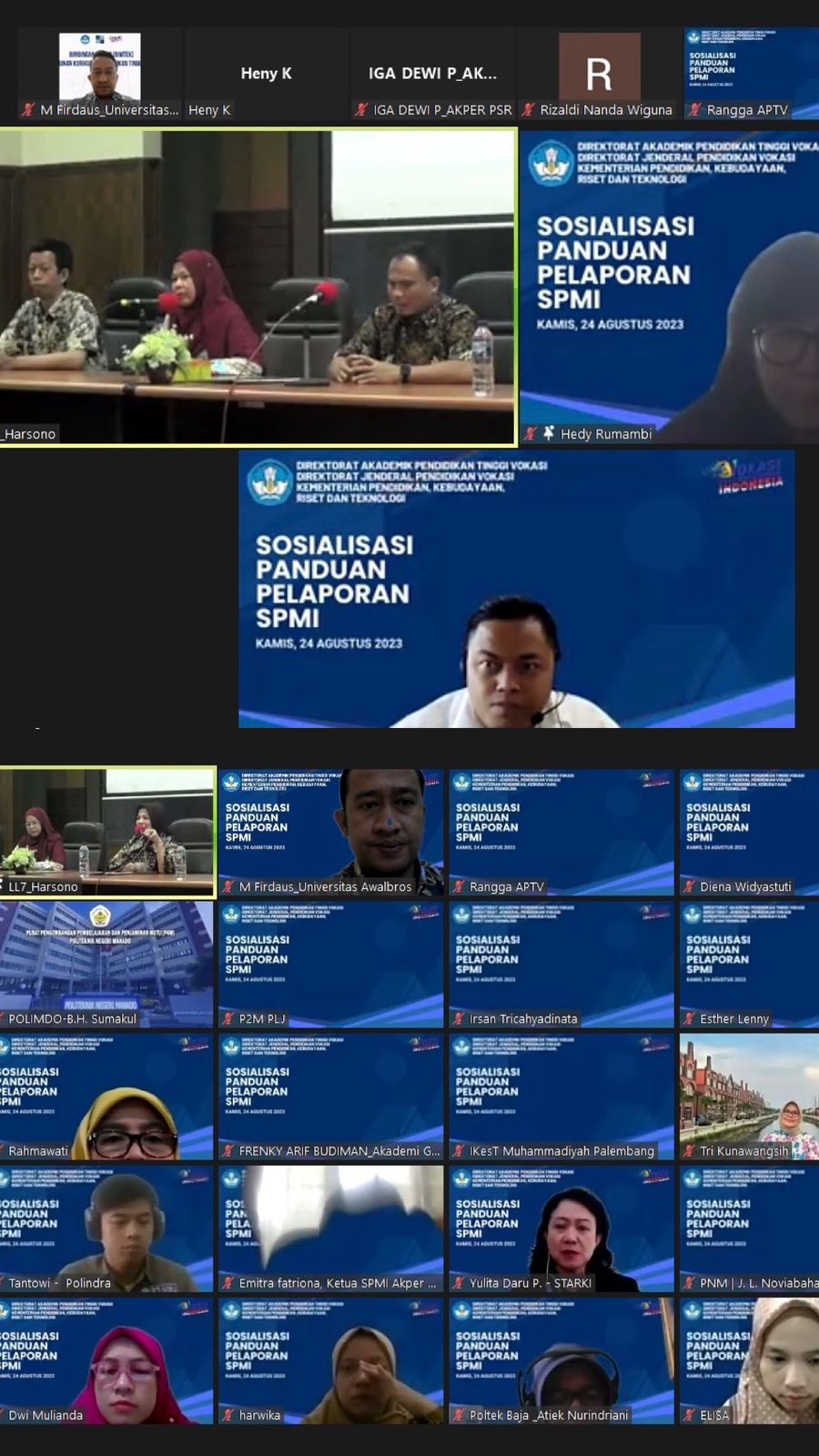 Kegiatan Sosialisasi Panduan pelaporan SPMI | LPMI Univ Awal Bros